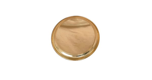 Brass Pooja Plate/ Thali (Bidding plain), Diameter 3 inches (₹150)