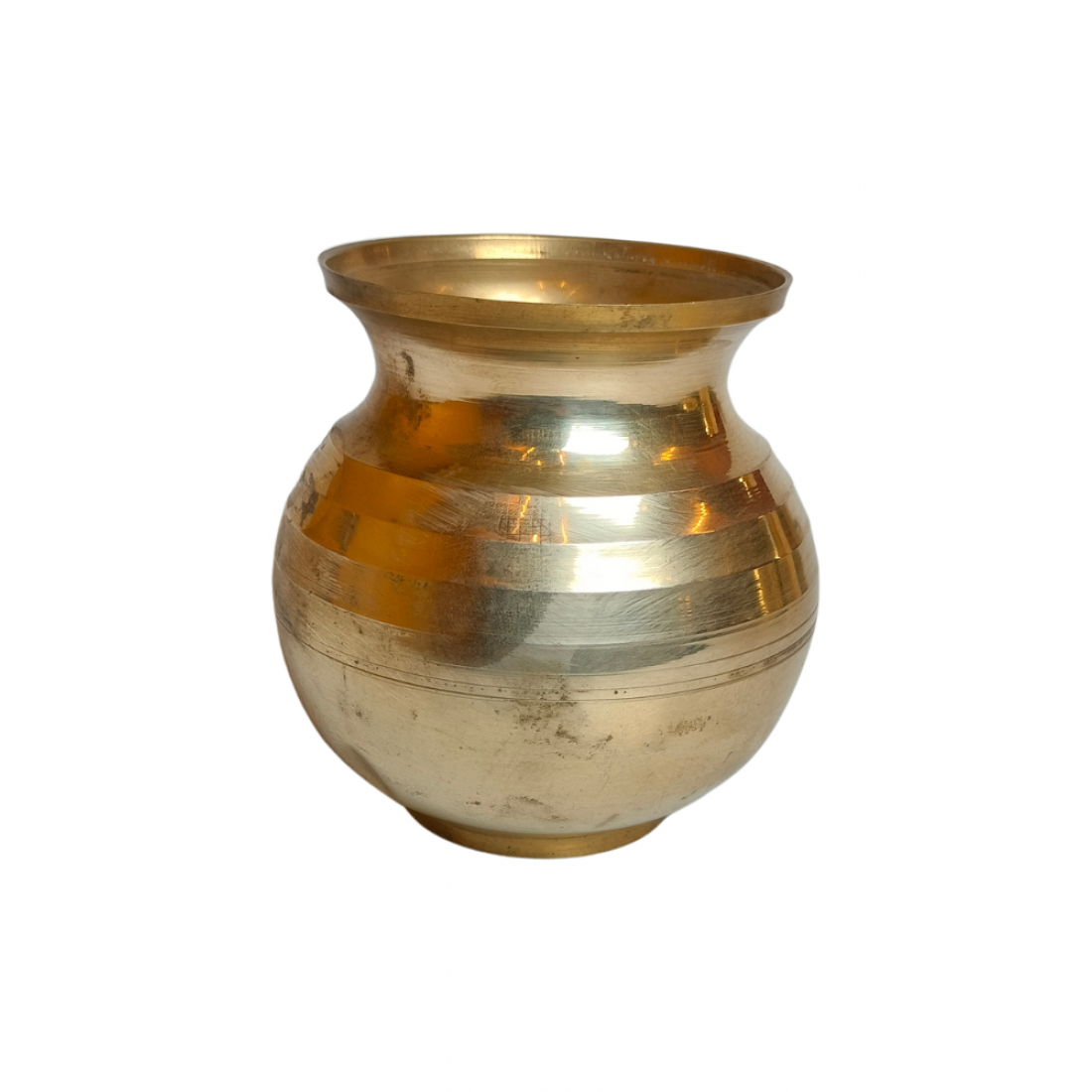 Brass Pooja Kalash 3 Band Patta Design | Peetal Lota for Puja, Kalash ...