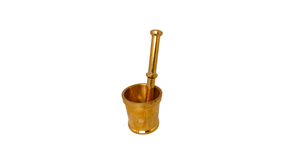 Brass Mortar & Pestle, khalbatta (Height 3 Inches) (₹1890)