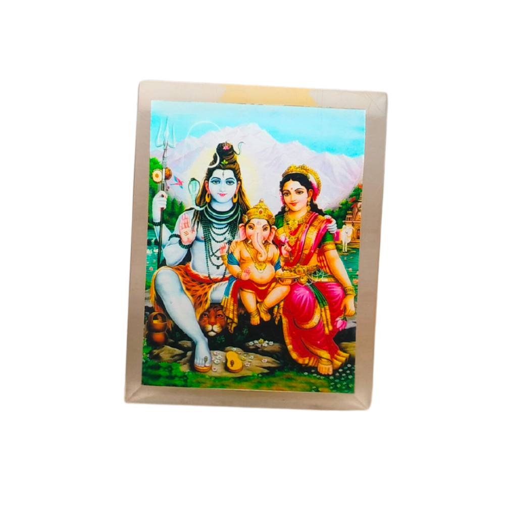 Shiv Parivar Acrylic Frame for Mandir, Car & Table Decor 3.5 inches (₹150)