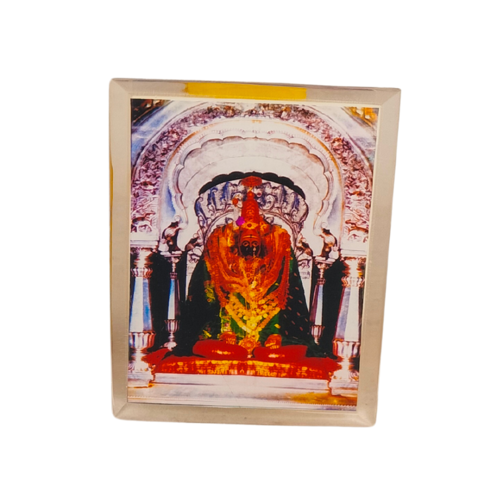 Tulja Bhavani Maa Acrylic Frame for Mandir, Car & Table Decor 3.5 ...
