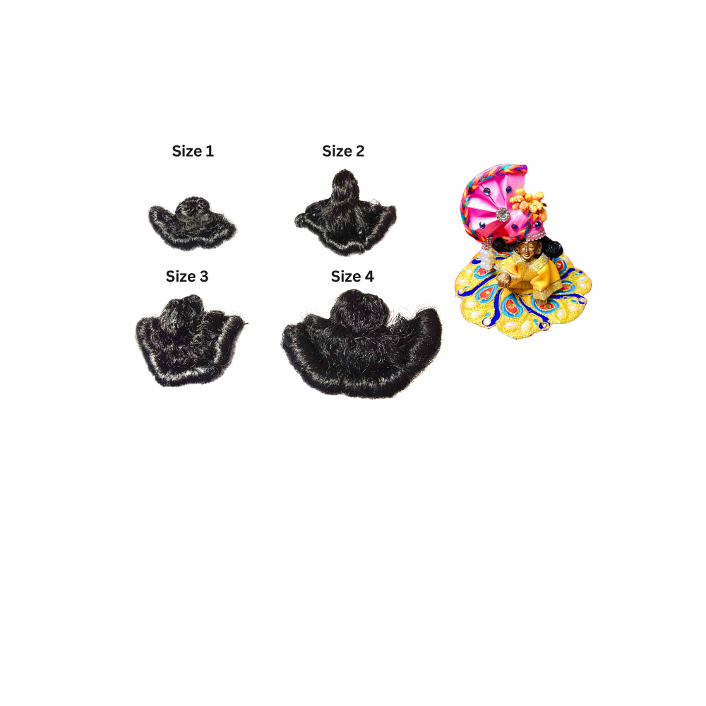 Laddu Gopal Hair, Hair for Bal Gopal, Hair Wig | Kanha ji Hair (Orignal ...