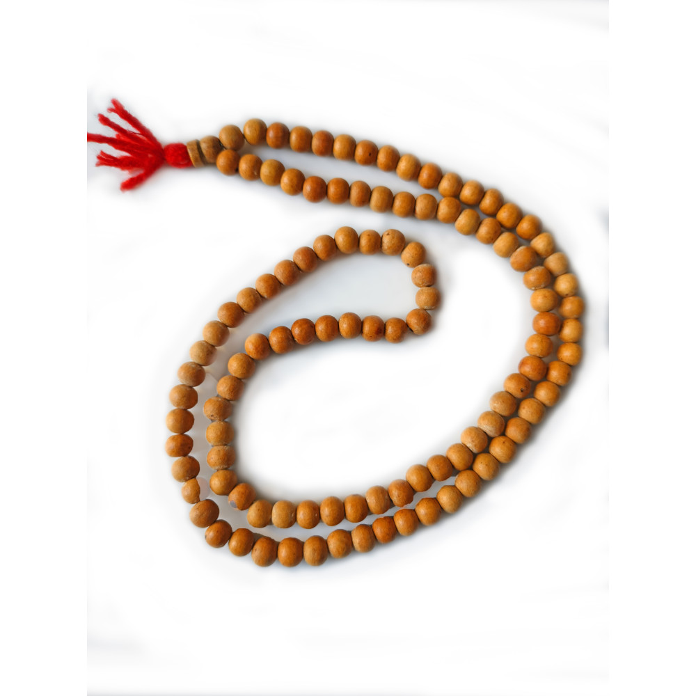 108 Beads Polished Japa Mala (₹74) / Wooden mala Beige color Hinduism ...
