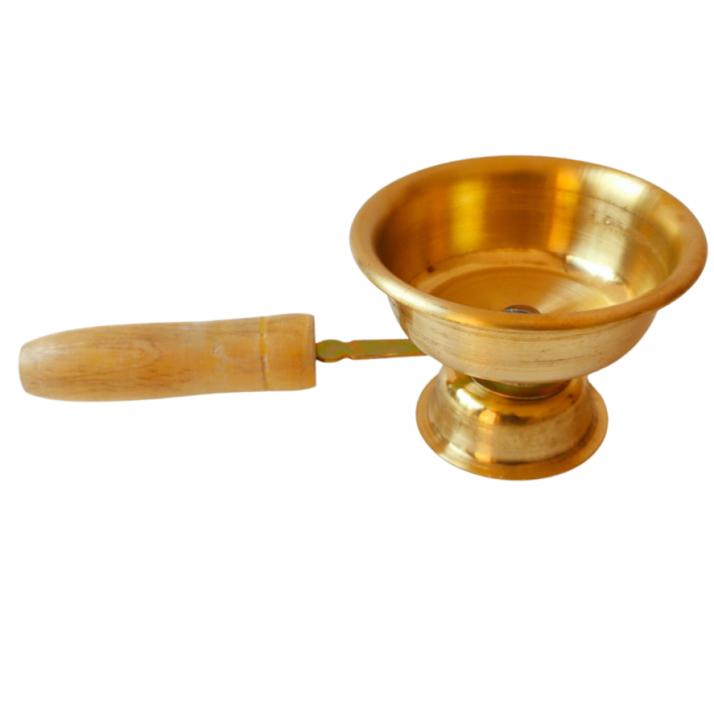 Brass Dhoop Dani Incense Burner Loban Stand Dhooparat (Length 7 Inches ...
