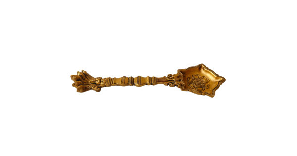 Brass Aarti Five Diya/ Pancharti/ Panch Aarti (Length 8 Inches) (₹1050)