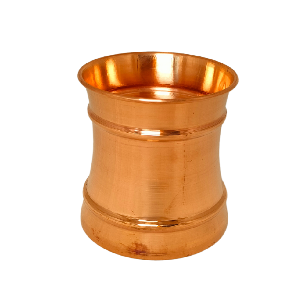 Copper Panchpatra Damru Shape for Pooja, Height 4 Inch | Traditional ...